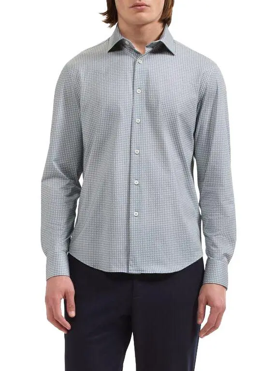 Bugatchi James Ooohcotton Long Sleeve Button Up Shirt - Avocado