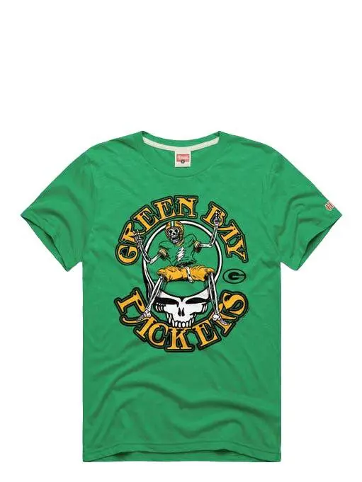 HOMAGE Bay Packers Nfl X Grateful Dead Tri-blend T-shirt - Green