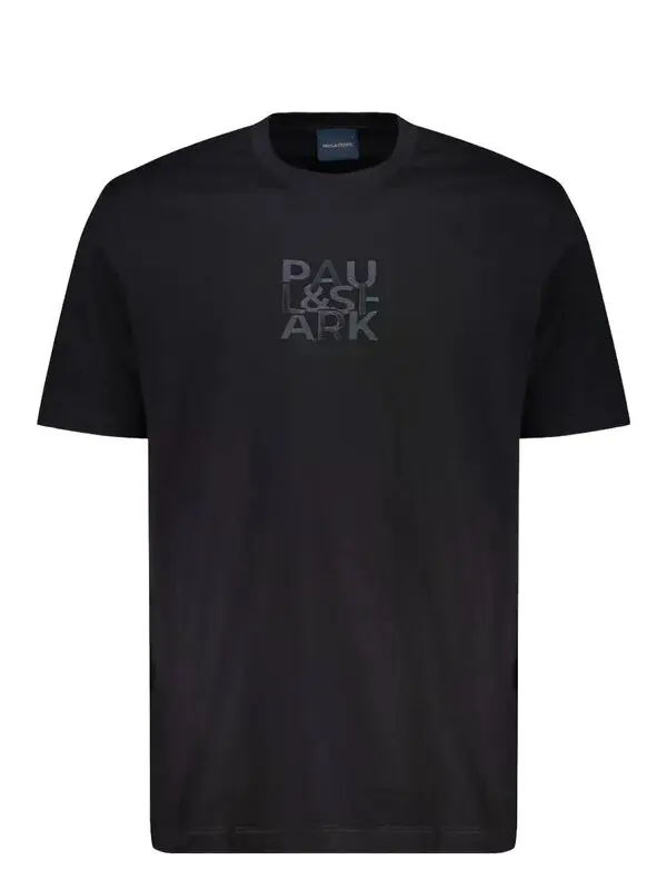 Paul & Shark Logo-embroidered Short-sleeve T-shirt - Black