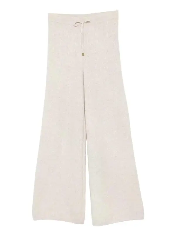 N.peal Honeycomb-knit Cashmere Trousers - Neutrals