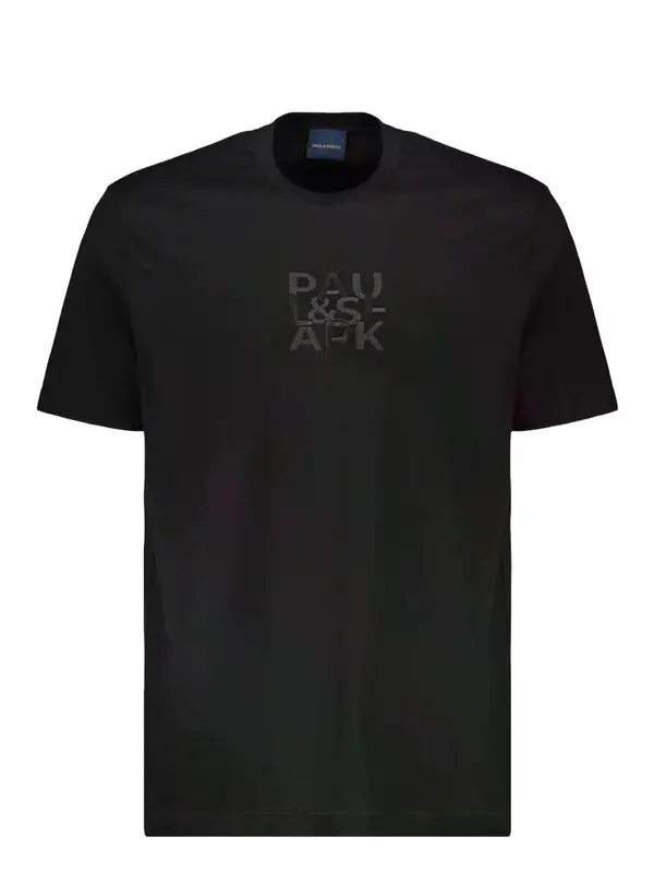 Paul & Shark Logo-embroidered Cotton T-shirt - Black