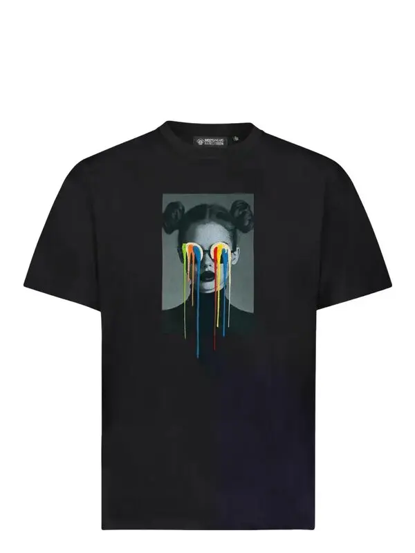 MOSTLY HEARD RARELY SEEN Embroidered Graphic-print T-shirt - Black