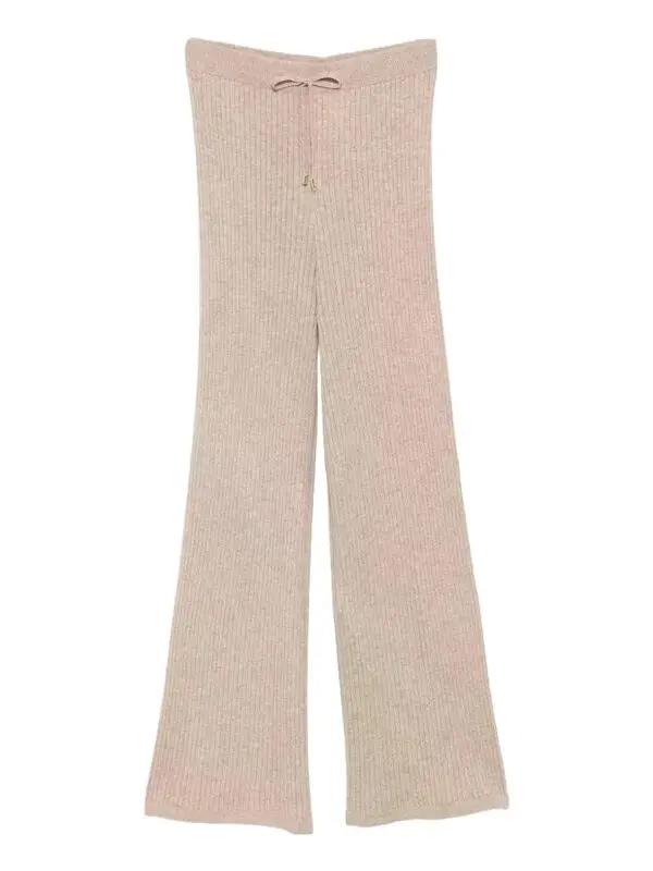 N.peal Ribbed Knit Trousers - Neutrals