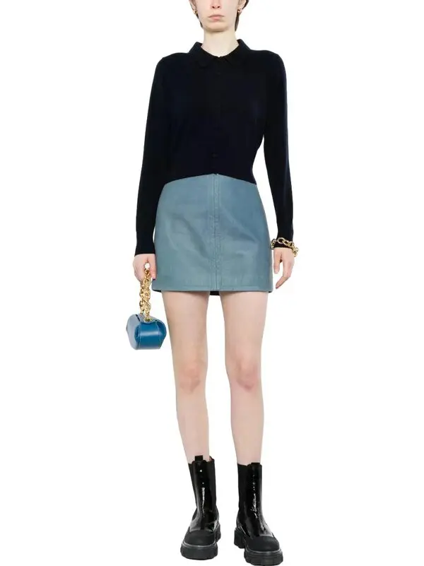 N.peal Thea Collared Cardigan - Blue