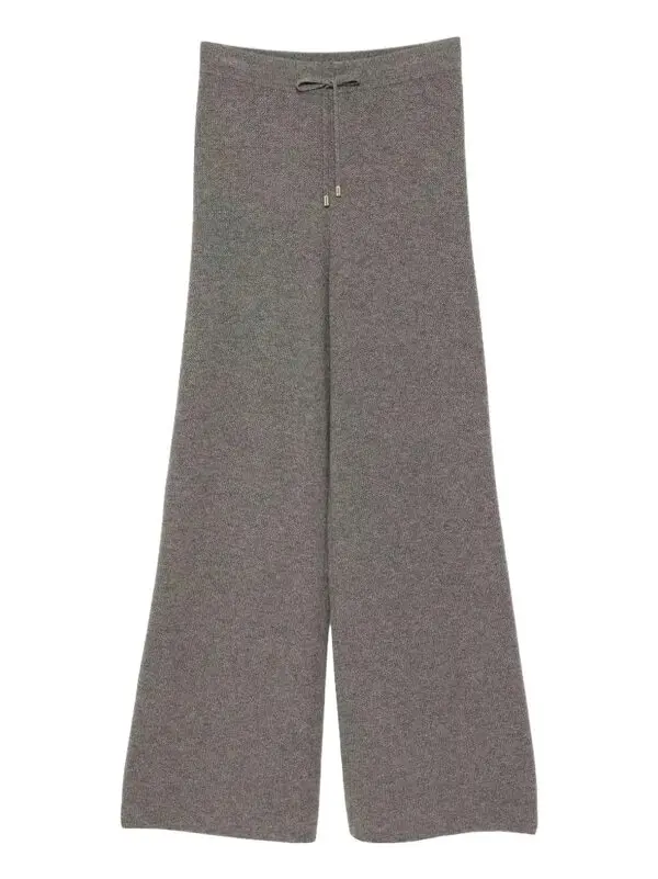 N.peal Honeycomb Knit Cashmere Trousers - Grey