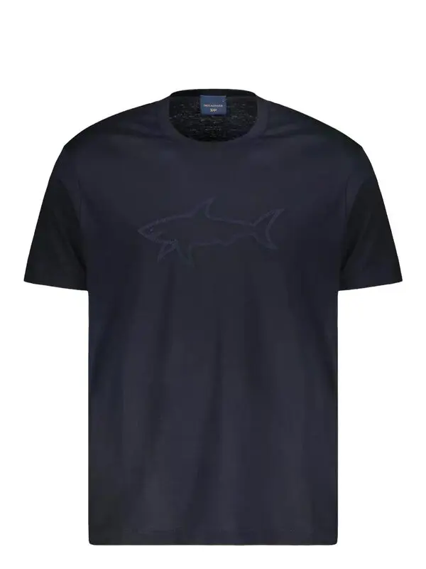 Paul & Shark Embroidered-logo Crew-neck T-shirt - Blue