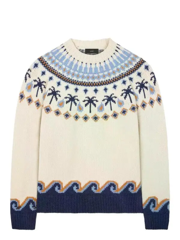 Alanui Jacquard-knit Fair Isle Sweater - Neutrals