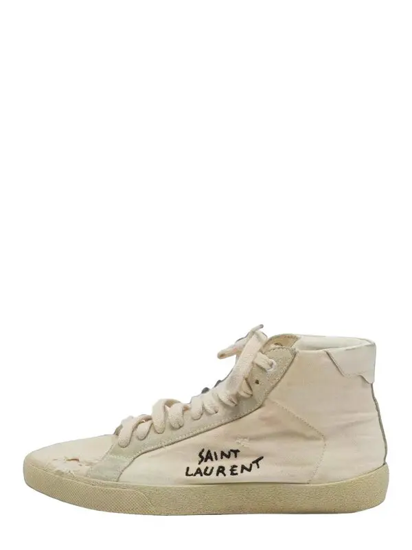 Saint Laurent Court Classic Sl/06 High Top Sneakers - Neutrals