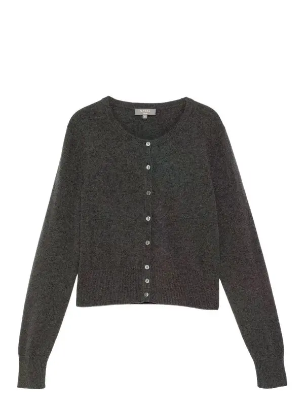 N.peal Cropped Cardigan - Black