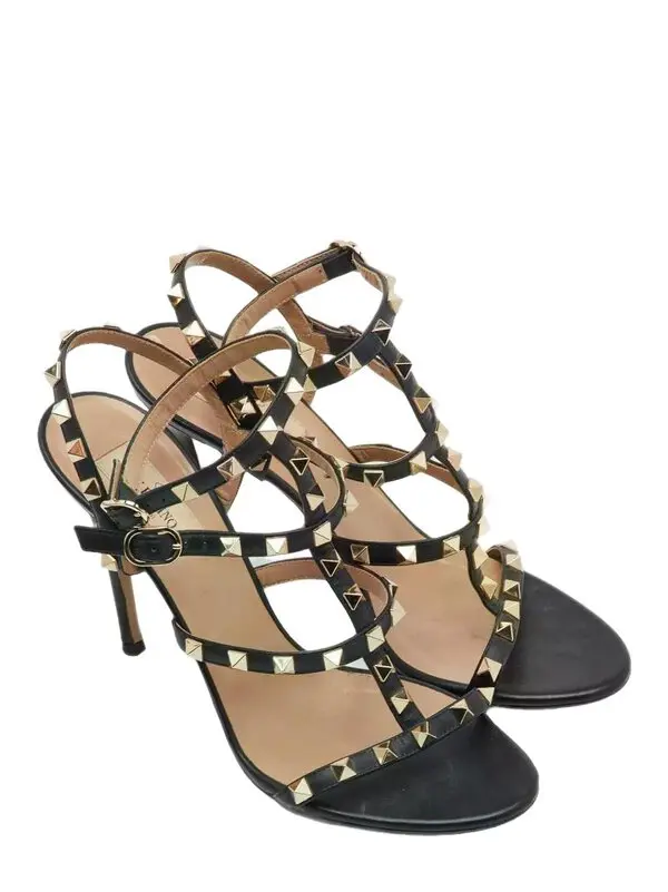 Valentino Garavani Rockstud Heeled Sandals - Black