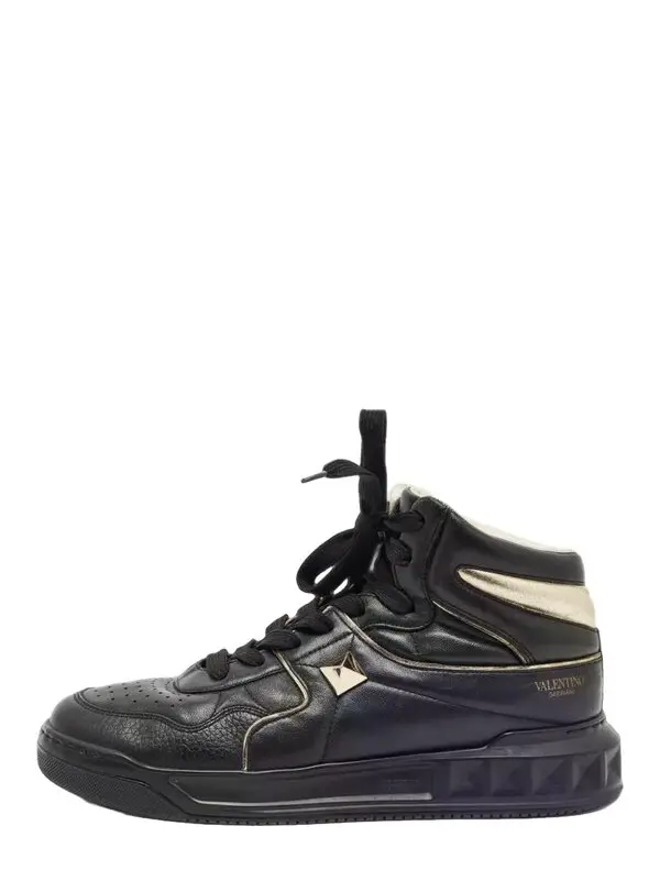 Valentino Garavani One Stud High-top Sneakers - Black
