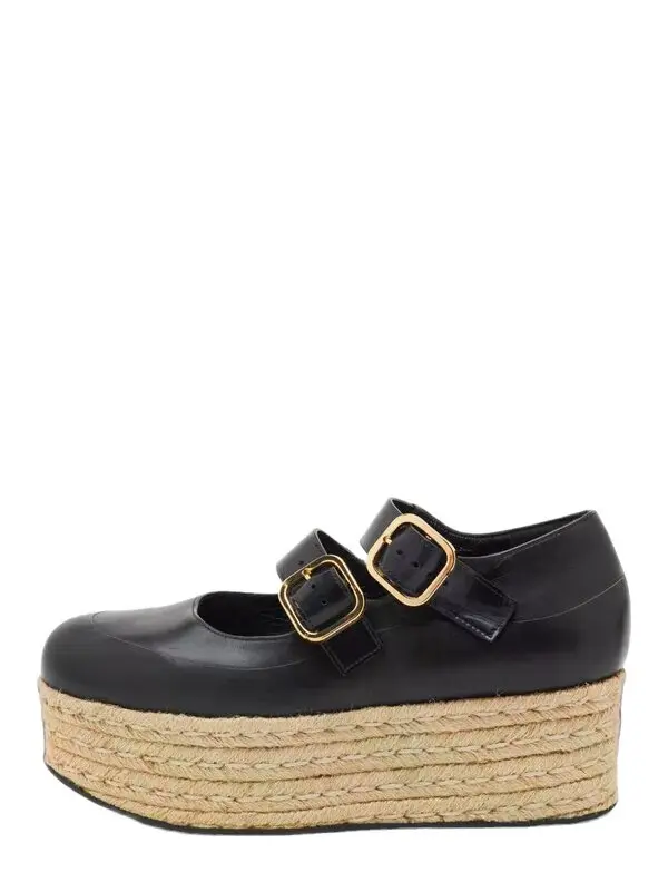 Marni Mary Jane Platform Espadrilles - Black