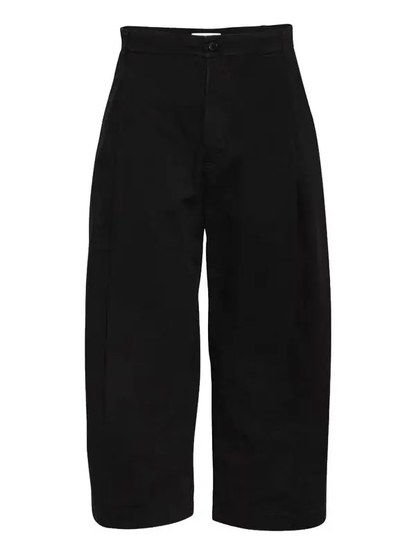 Henrik Vibskov Cotton Wide-leg Darted Trousers - Black