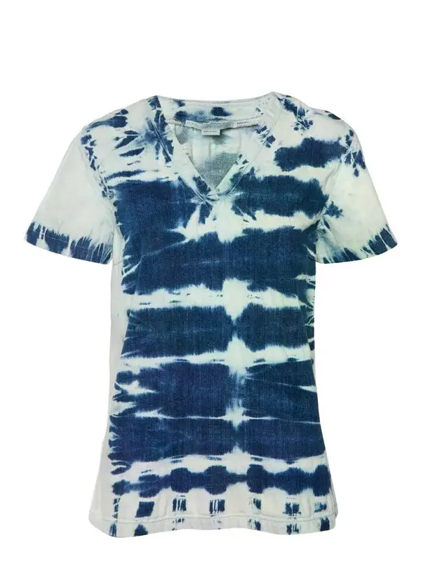 Stella McCartney Tie-dye V-neck Top - Blue