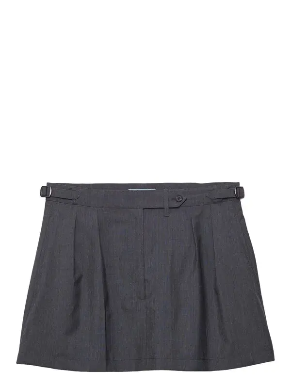 Prada Light Mohair Miniskirt - Grey