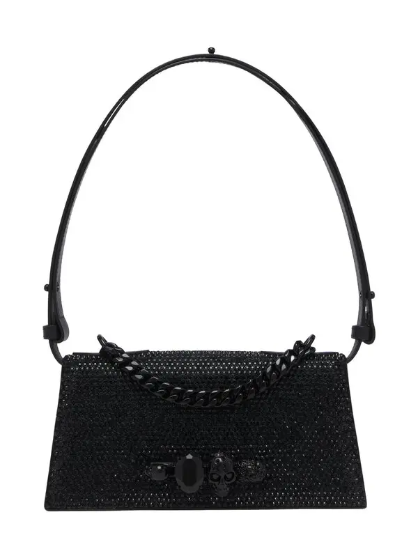 Alexander McQueen Crystal-embellished Jewelled Mini Bag - Black