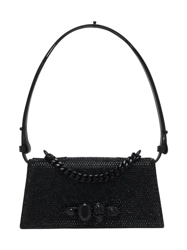 Alexander McQueen Crystal-embellished Jewelled Mini Bag - Black