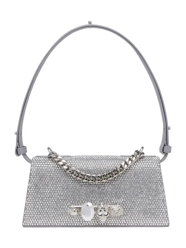 Alexander McQueen Jewelled Mini Bag - Silver-finish
