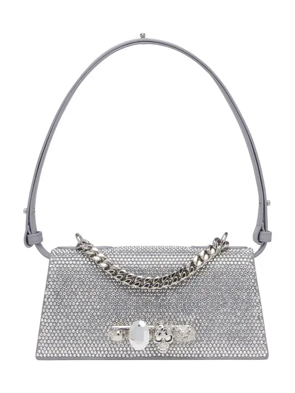 Alexander McQueen Jewelled Mini Bag - Silver-finish