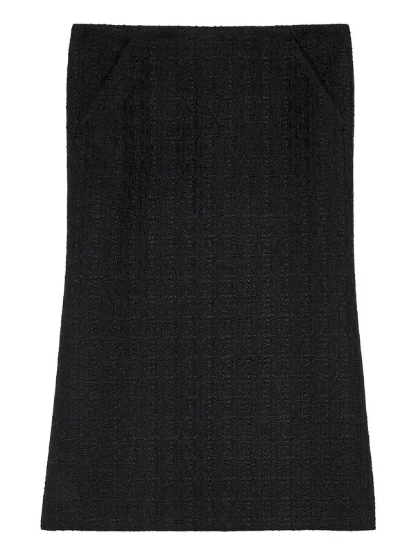 Alexander McQueen Light Tweed Bumster Skirt - Black