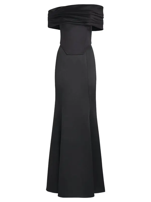 Solace London Alta Off-the-shoulder Gown - Black