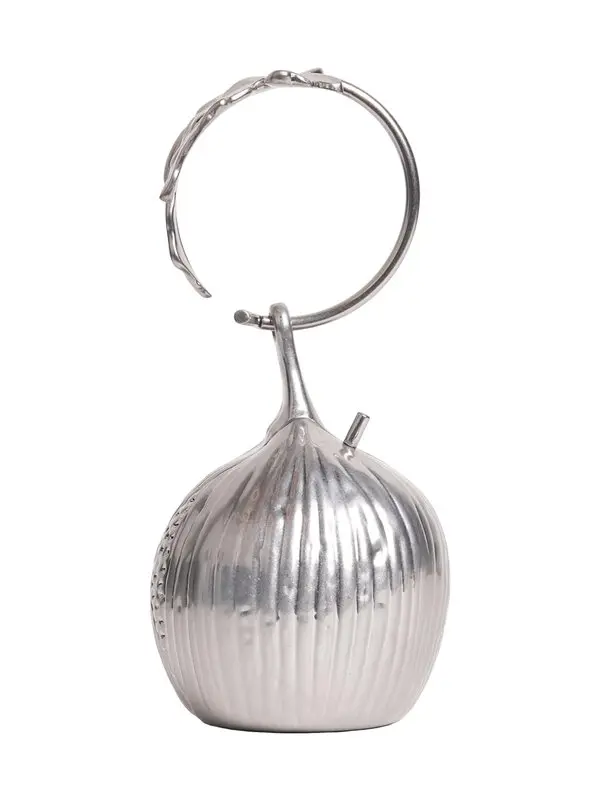 Cult Gaia Brass Fico Wristlet Mini Bag - Silver