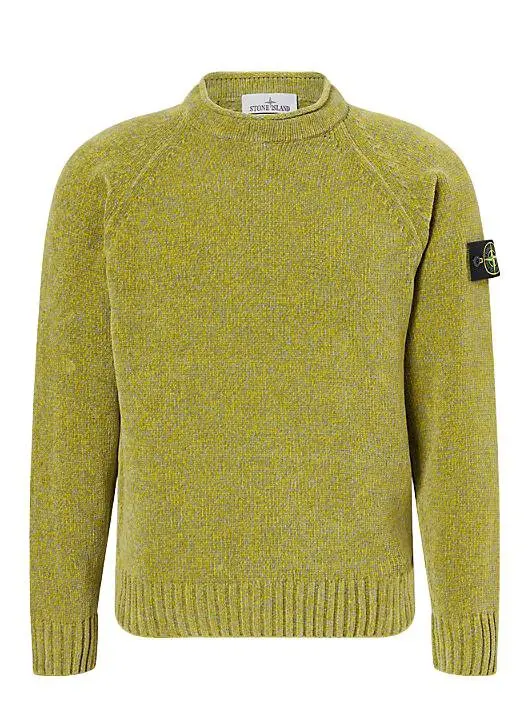 Stone Island Mouliné Cotton Chenille Knit Jumper - Cactus