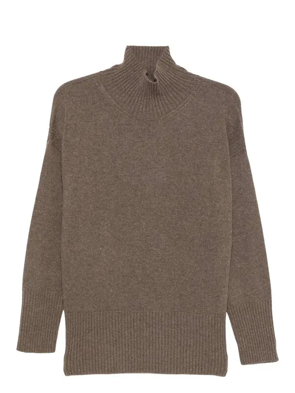 ROBERTO COLLINA Wool And Cashmere Turtleneck Sweater - Brown
