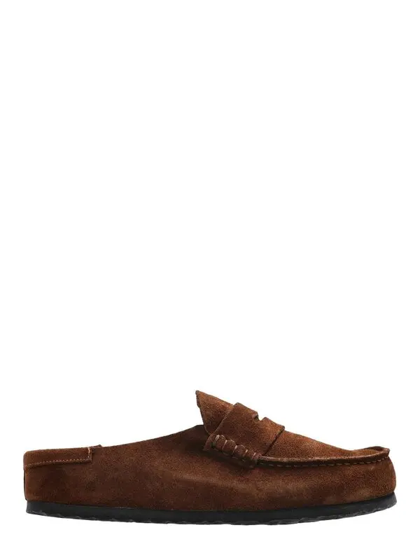 BIRKENSTOCK Suede Mule Loafers - Brown