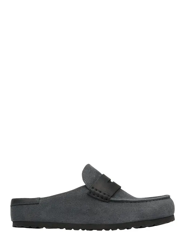 BIRKENSTOCK Suede Mule Loafers - Grey