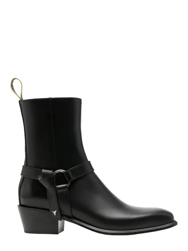 Fendi Double O Boots In Leather - Black