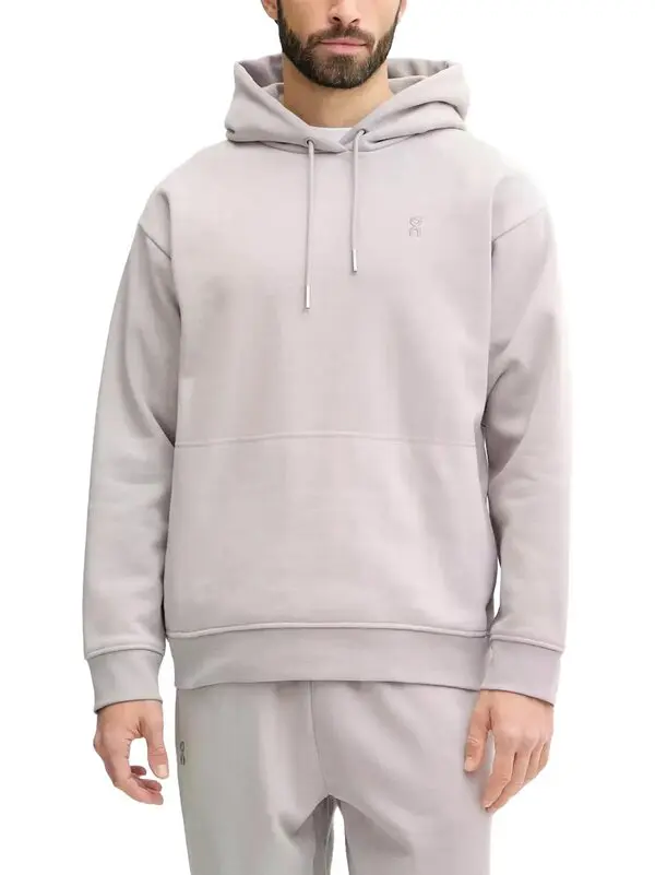 On Embroidered Logo Hoodie - Grey