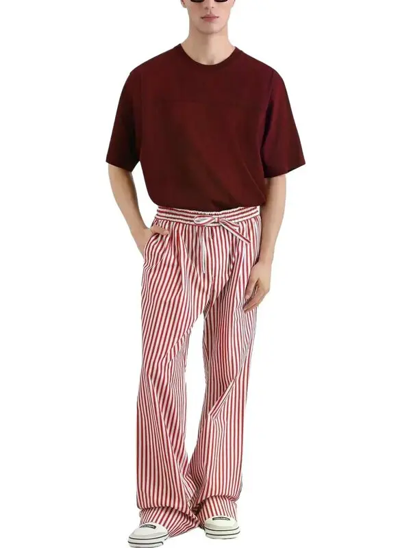 Dolce & Gabbana Striped Poplin Trousers - Red
