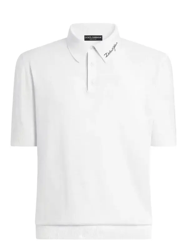 Dolce & Gabbana Wool Polo Shirt - Black