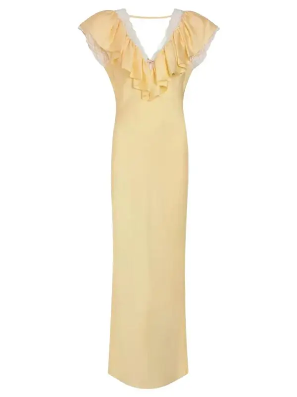 Ronny Kobo Gracie Ruffled Maxi Dress - Yellow