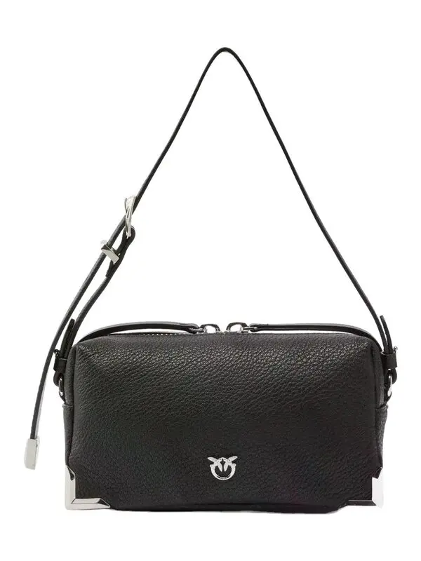 Pinko Logo Plaque Shoulder Bag - Black