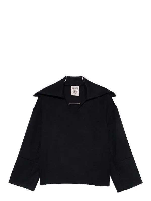 SEMICOUTURE Kassy Wool Blouse - Blue
