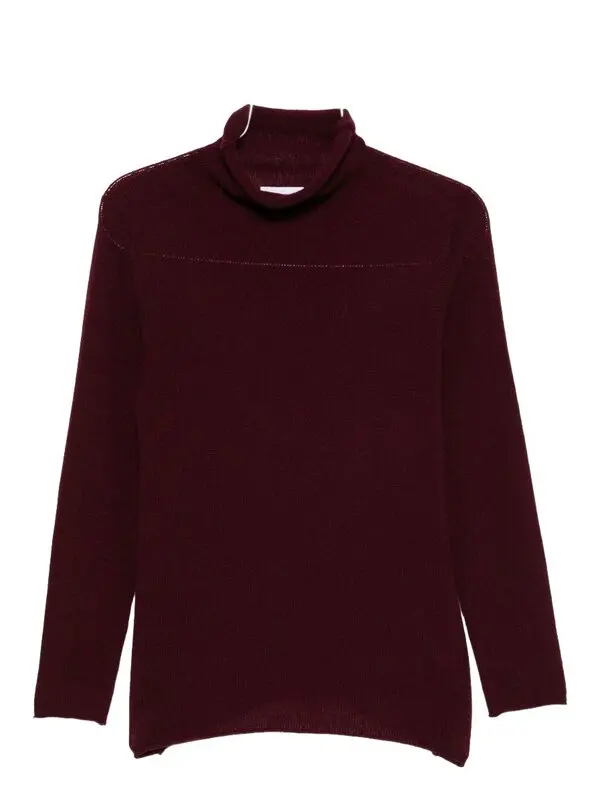 BEYOU Cashmere Turtleneck Sweater - Red