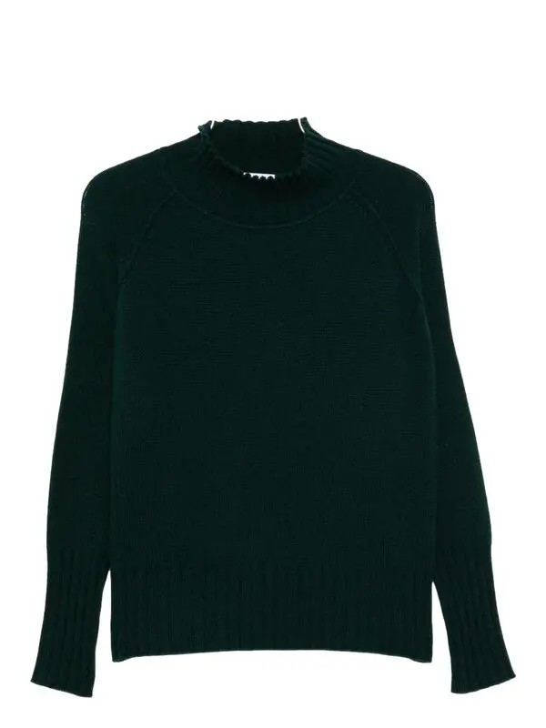 BEYOU Cashmere Turtleneck Sweater - Green