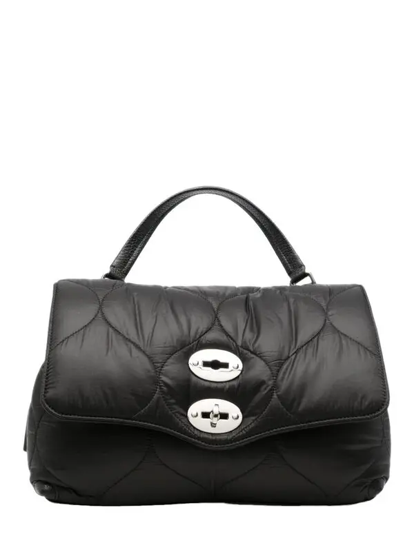 ZANELLATO Postina Lunaria Small Quilted Leather Handbag - Black