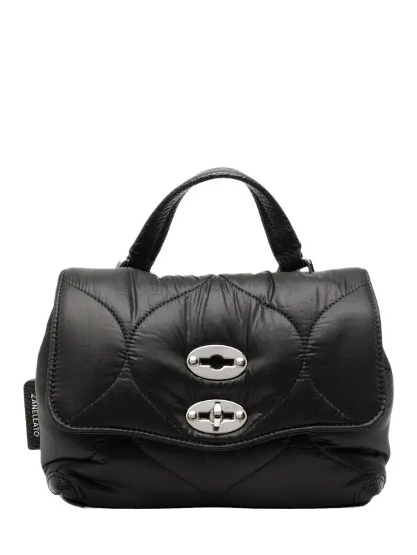 ZANELLATO Postina Lunaria Baby Leather Handbag - Black