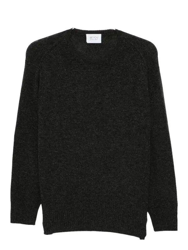 BEYOU Cashmere Crewneck Sweater - Grey