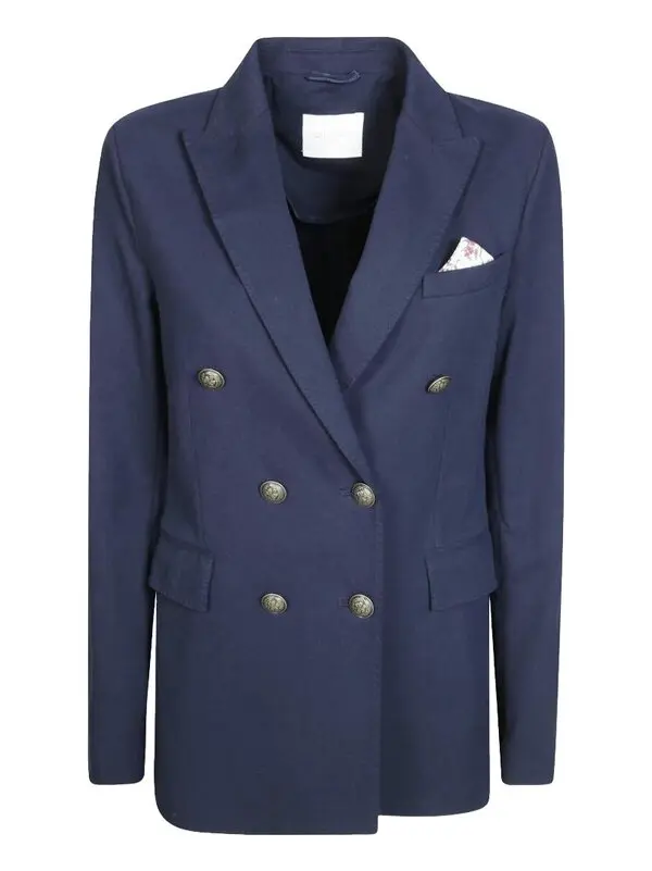 CIRCOLO 1901 Cotton Double-breasted Blazer - Blue