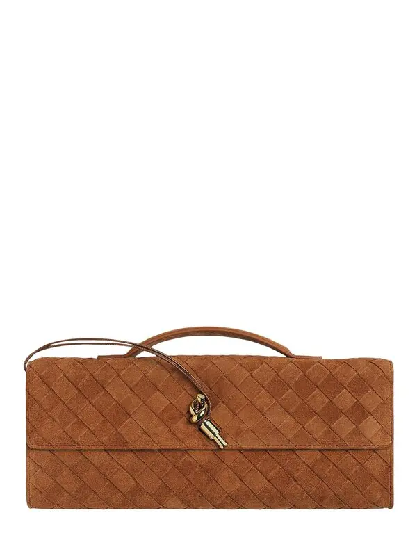 Bottega Veneta Andiamo Clutch - Brown