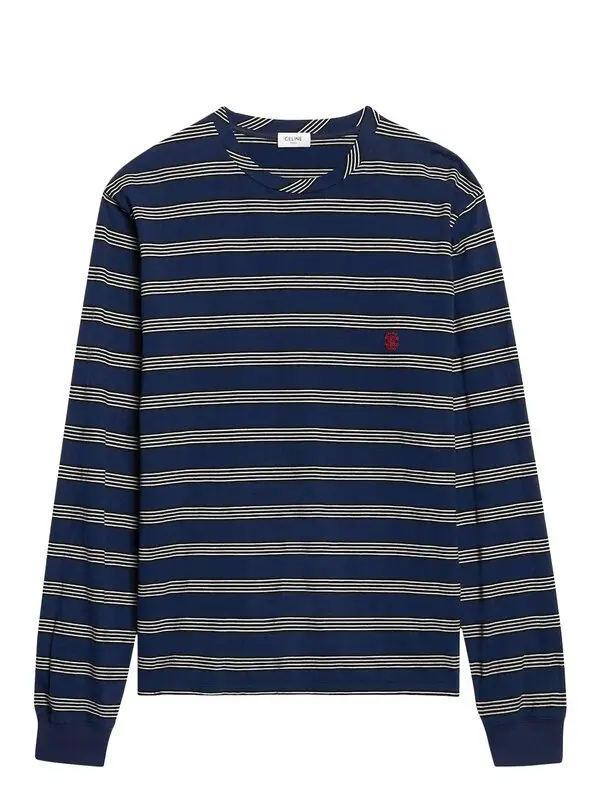 Celine Striped Long-sleeve T-shirt - Black