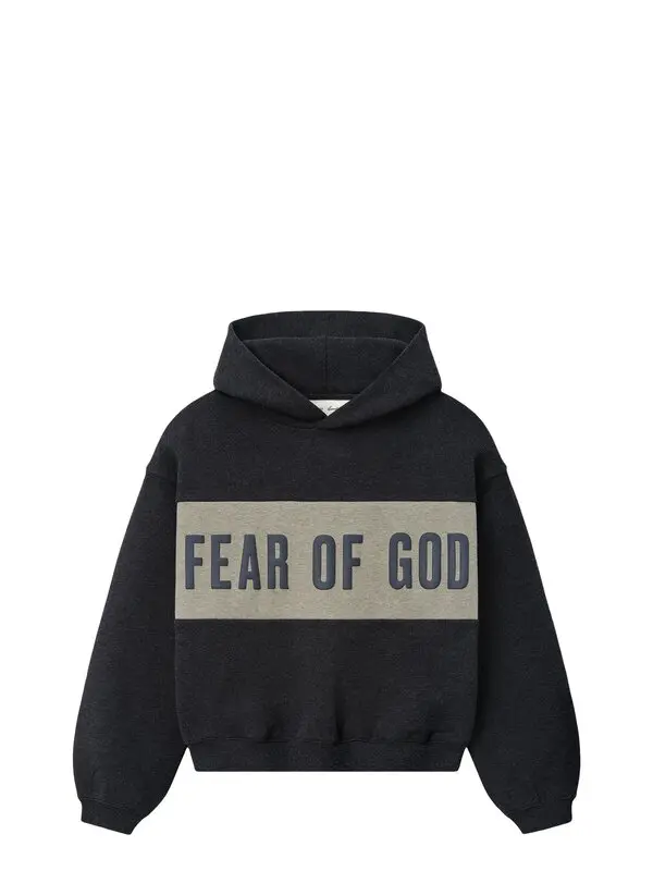 Fear Of God Cropped Panelled Hoodie - Grey