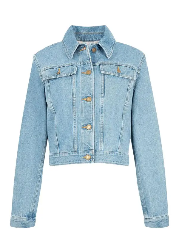 Thom Browne Shrunken Fit Denim Jacket - Blue