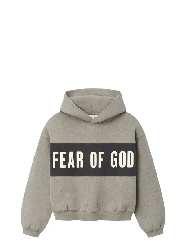 Fear Of God Cropped Hooded Sweatshirt - Grey