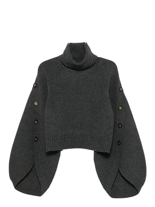 Zimmermann Valiant Wool Jumper With Button Detail - Grey