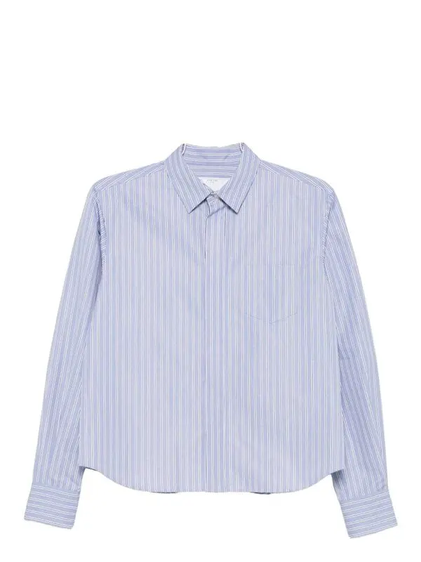 Sacai Striped Cotton Shirt - Sky Blue